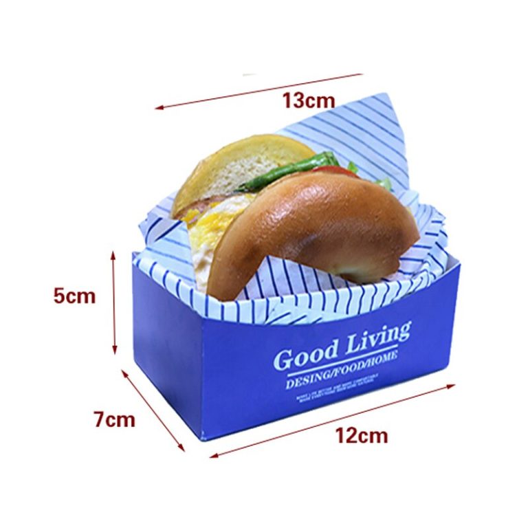 Kraft paper sandwich boxes burger packaging boxes toast holding bread ...